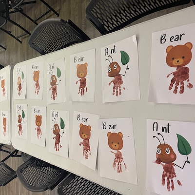 Alphabet Handprint Art Printable Craft, My Handprint Footprint Book ...