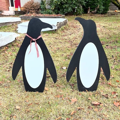 All-weather Holiday Penguin Pair PVC - Etsy