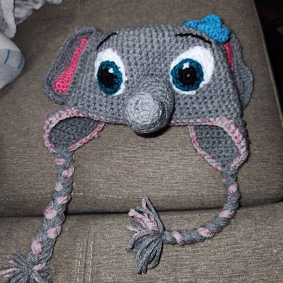 Crochet Elephant Hat Pattern. Easy Instructions for Boy & Girl Cute ...