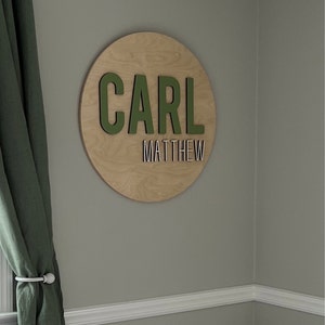 Customized Baby Name Sign 12-36 Inch Baby Shower Round - Etsy