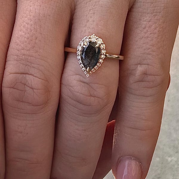 Unique Opal Engagement Ring,nature Inspired Opal Ring,branch Leaf Ring,sterling Silver Bridal ...