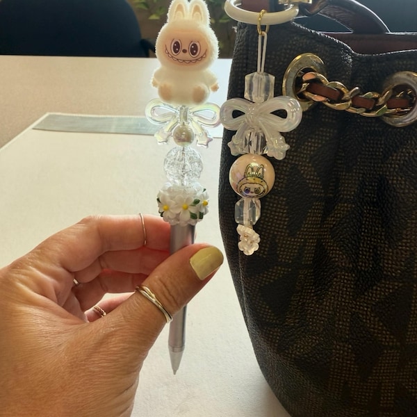 Handmade Labubu Charm – Pop Mart Keychain, Phone Charm, Bag Accessory ...