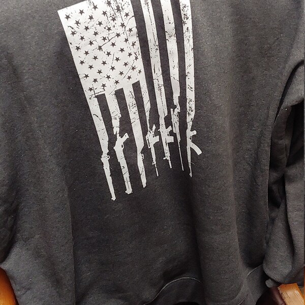 Gun Flag Hoodie | American Flag Hoodie | Gun Flag Shirt | Pro Gun ...