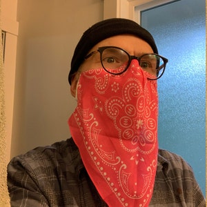 Style 3. Bold Colors. Unisex Bandana Face Mask With Filter - Etsy