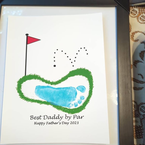 Best Daddy by Par, Golf Footprint, Father's Day Gift for Dad 2023 ...