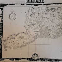 Hand Drawn Red Dead Redemption Map - Etsy UK