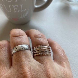 Rose Gold Gemstone Rings // 14K Rose Gold Filled Stacking | Etsy