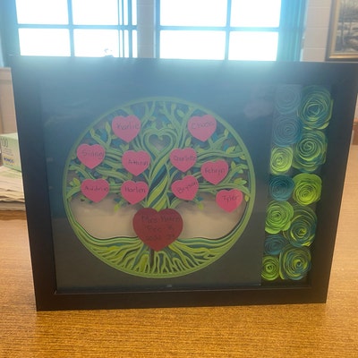 Personalized 3D Family Tree Shadow Box/ Family Tree Mandala SVG ...