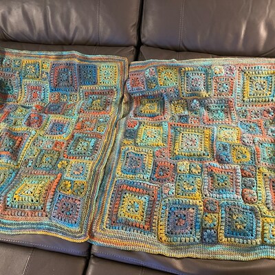 Crochet PATTERN Square Scramble Crochet Blanket Pattern, Baby Throw ...
