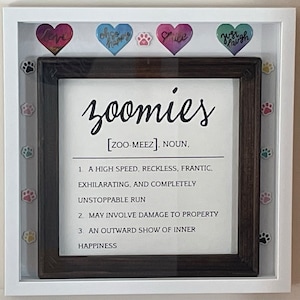 Zoomies, Home Decor, Dog Decor, Cat Decor, Pet Decor, Reverse Canvas ...