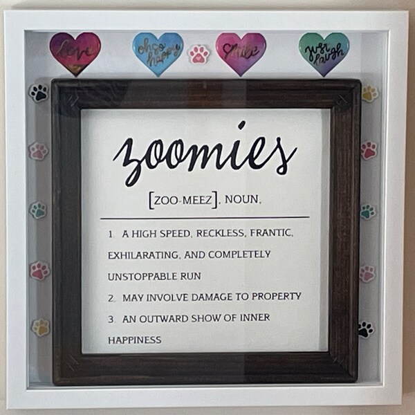 Zoomies, Home Decor, Dog Decor, Cat Decor, Pet Decor, Reverse Canvas ...