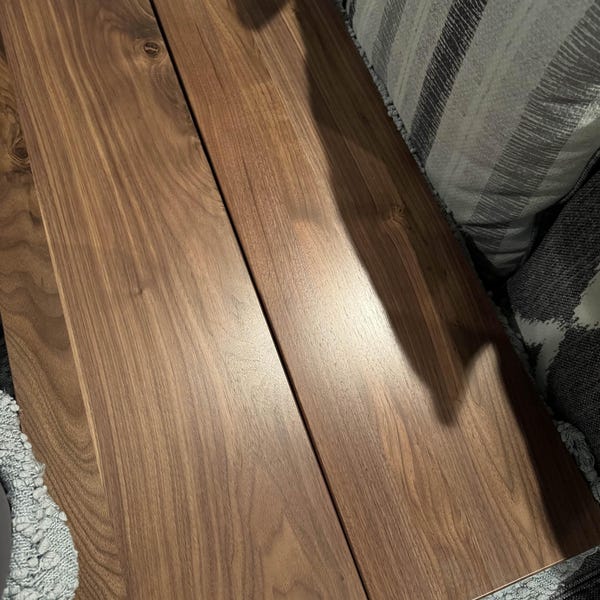Live Edge Black Walnut Butcher Block Floating Shelf - One Shelf 48"x10 ...