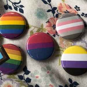 Bigender Pride Flag Pin Round Circle Button 1 Pin | Etsy
