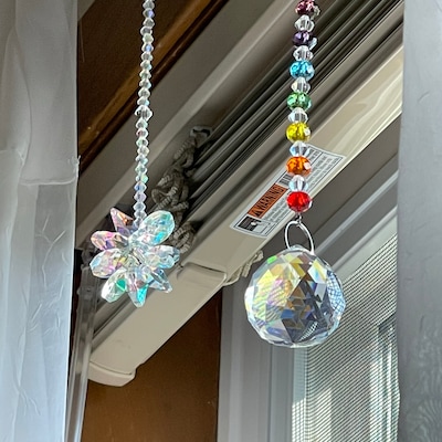 Hanging Window Crystal Sun Catcherrainbow Light - Etsy