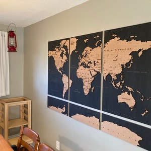 Push Pin World Travel Map for Wall - Etsy