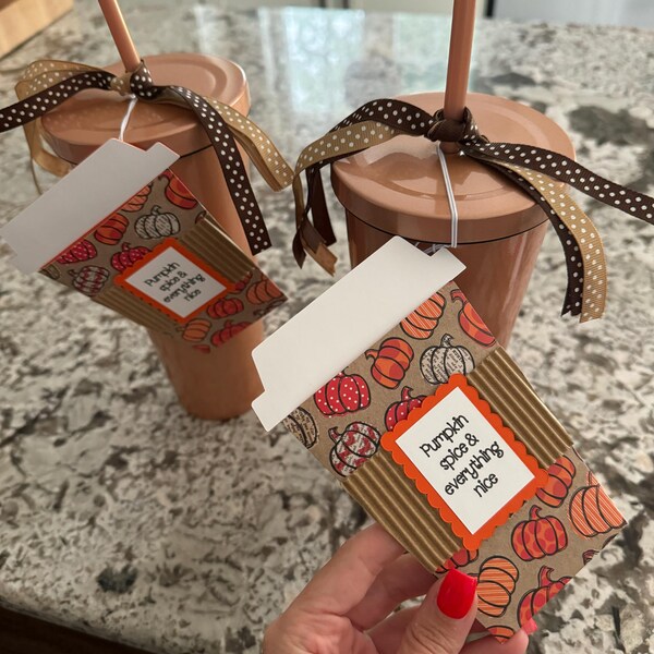 Coffee Cup Gift Card Holder, Halloween Teacher Gift, Fall Gift Card ...