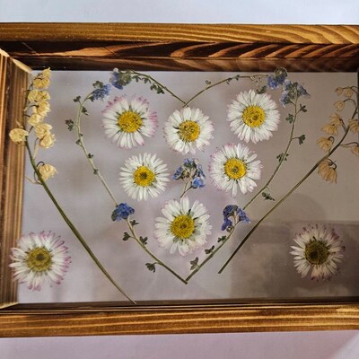 Matte Black Double Glass Floating Frame, Pressed Flower Frames for ...