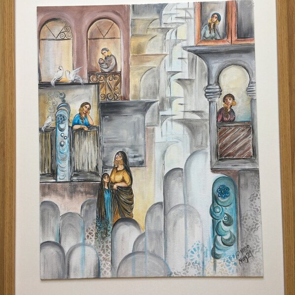 Original Iraqi Art. Acrylic on Canvas Board 25 by 30 Cm. Arabian Art ...