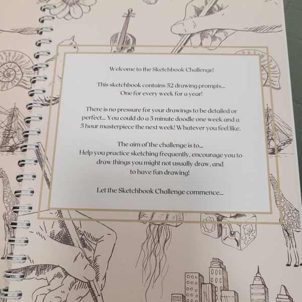A5 Sketchbook Challenge - Drawing Prompts for a Year - for Teens ...