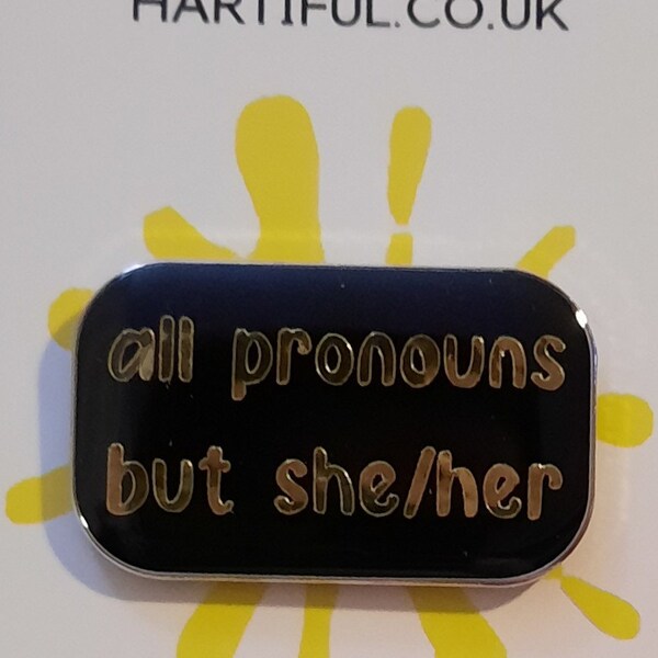 Pronoun / Pronouns Enamel Pin | Design Your Own, Gift | Neopronouns ...