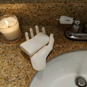 Ceramic Hand Counter Top Soap Dish - Etsy