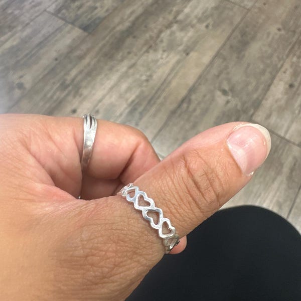 Heart Band Ring Love Heart Band Ring Love Heart Ring Heart Shape Band ...