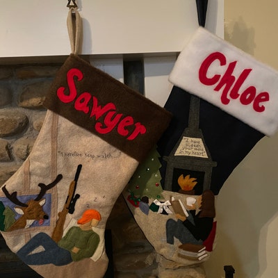 Reading Girl Christmas Stockingthe Perfect Winter - Etsy