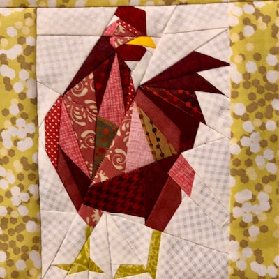 Hilly With 3 Chicks Paper Pieced Chicken - Etsy