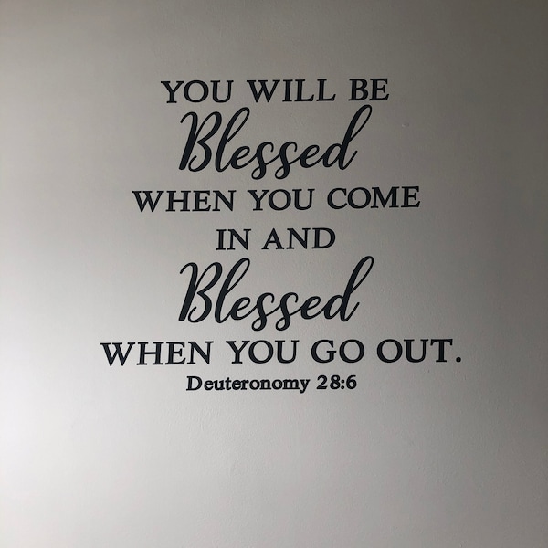 You Will Be Blessed Wall Decal/ Blessed Wall Words / Christian Decal ...