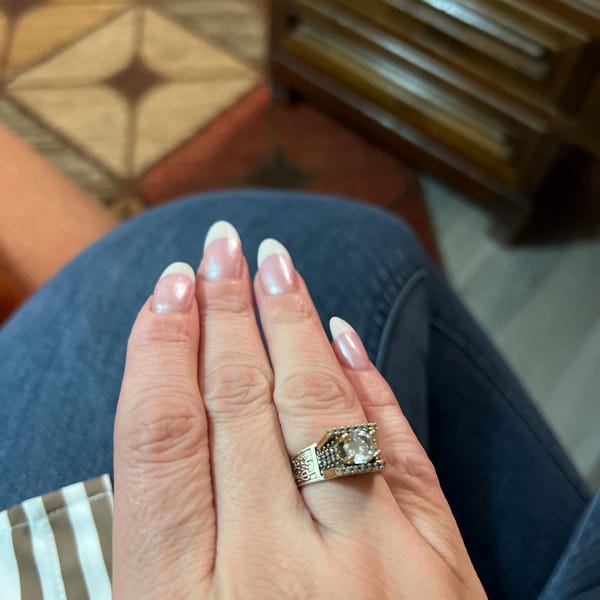 Solitaire Silver Ring, One Stone CZ Ring, Cubic Zircon Ring, Old Style ...