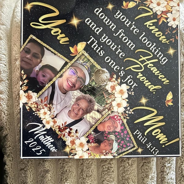 Personalized God Message Graduation Cap Topper, Custom Bible Verse Grad ...