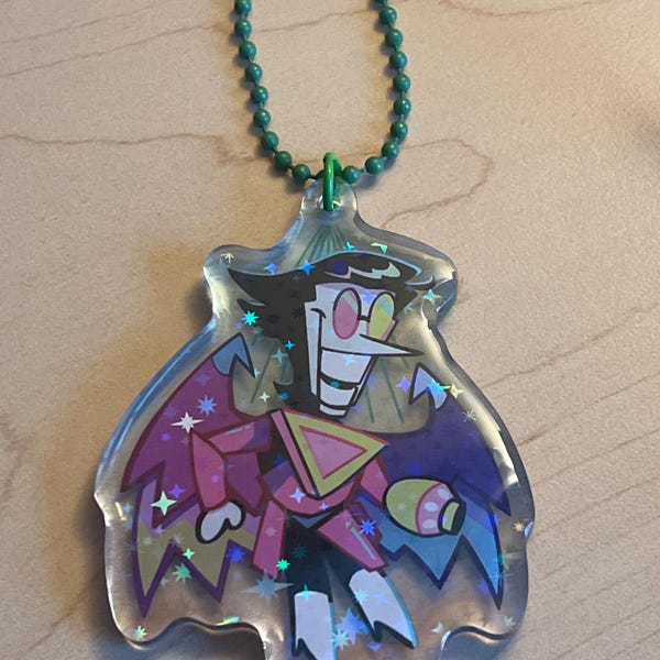 Spamton NEO Deltarune Holographic Keychain - Acrylic and Epoxy Charm 2. ...