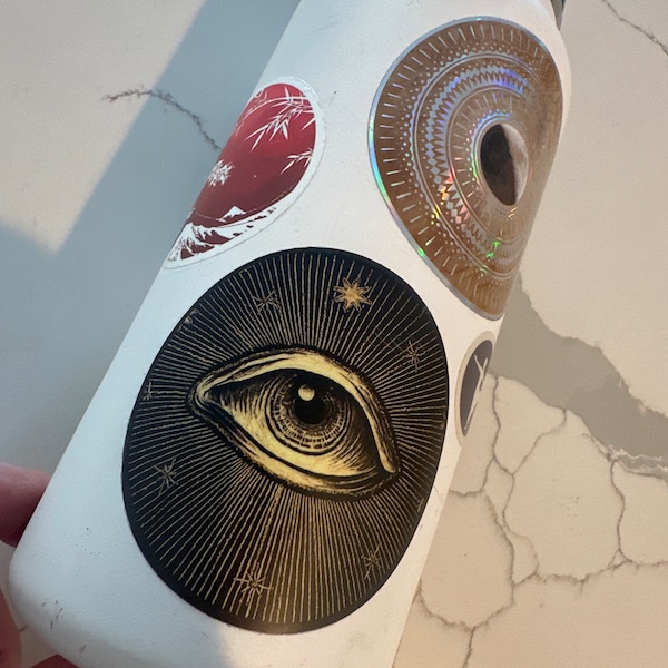 Golden Eye Vinyl Sticker - All Seeing Eye Vinyl Sticker - Celestial ...