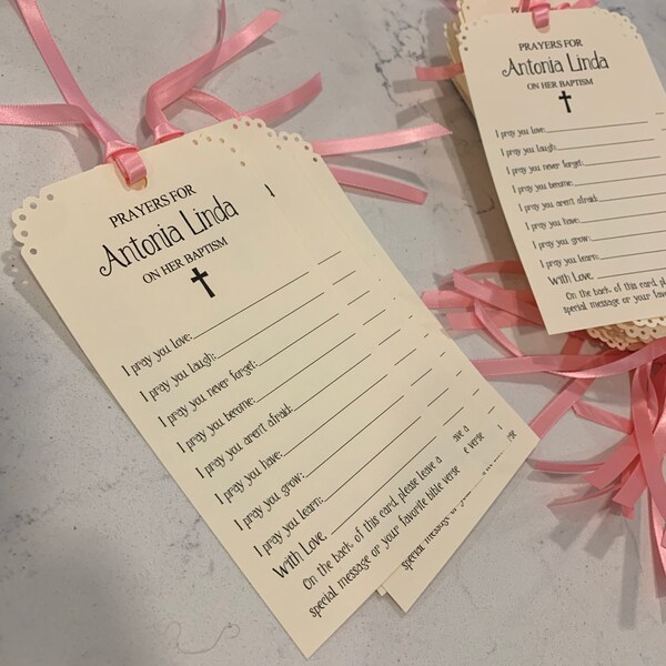 Set of 12 Handmade First Holy Communion Prayer Cards - Wishing Tree ...