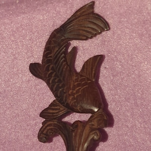 Wood Hair Sticks, Gold Fish Hair Pin, Koi Fish Hair Fork in Single ...