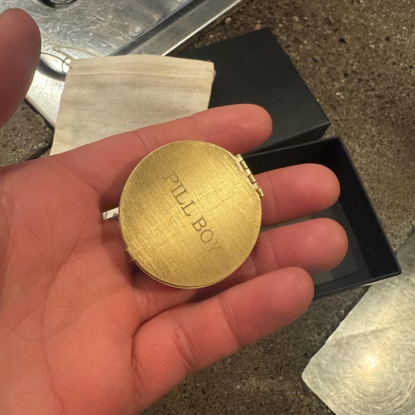 Clean and Simple Small 1.6" Round Brass Pill or Trinket Box — Perfect ...