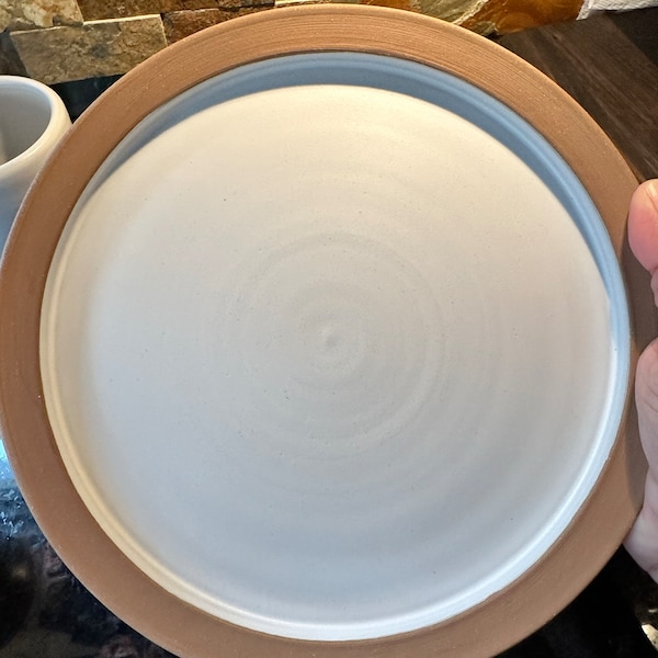 Modern Rustic Dinnerware | Farmhouse Plate | White Stoneware | Ceramic ...