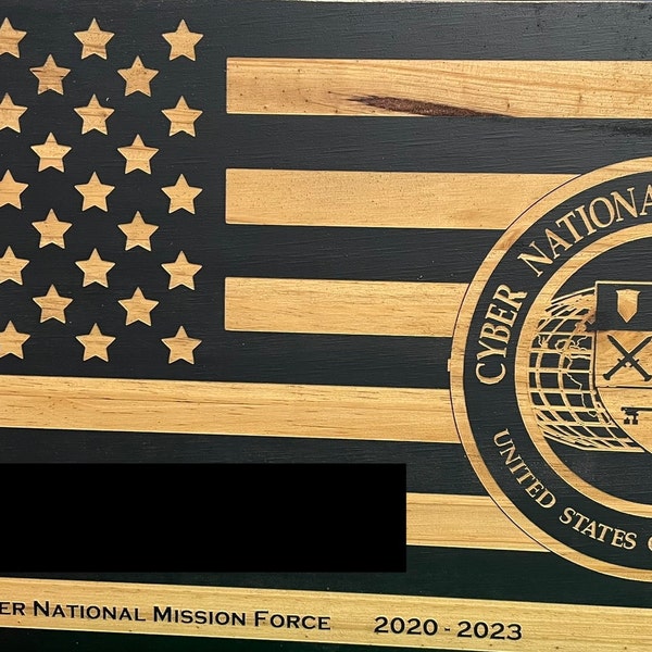 Stained American Flag Plaque - ETS Gift - PCS Gift - Army - Navy ...