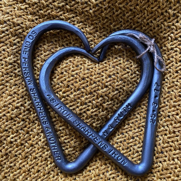Iron Sharpens Iron - Blacksmith Made - 6th Wedding Anniversary - Iron ...