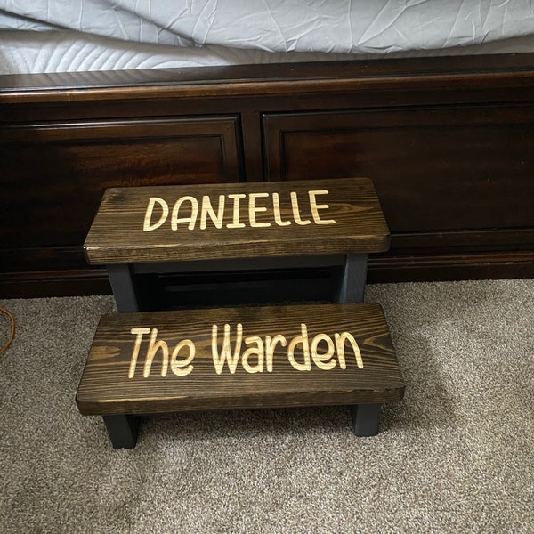 Large Step Stool - Adult Size Stool - Wooden Step Stool - Farmhouse ...