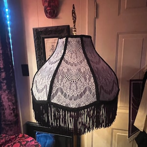 Vintage Victorian Lampshade in Purple - Etsy