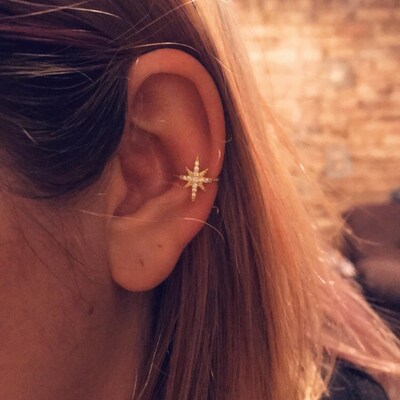 Star Ear Cuff No Piercing Starburst Ear Cuff Starburst - Etsy