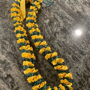2 Color Graduation Lei Hunter Green & Sheer Black - Etsy