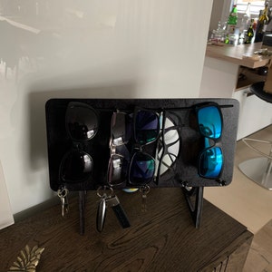 Key Shelf, Modern Key Holder, Key Rack Home, Sunglasses Holder, Wood ...