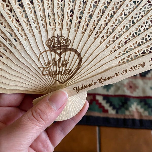 Bulk Mis Quince Años Fan Custom Birthday Favors Quinceañera Party ...