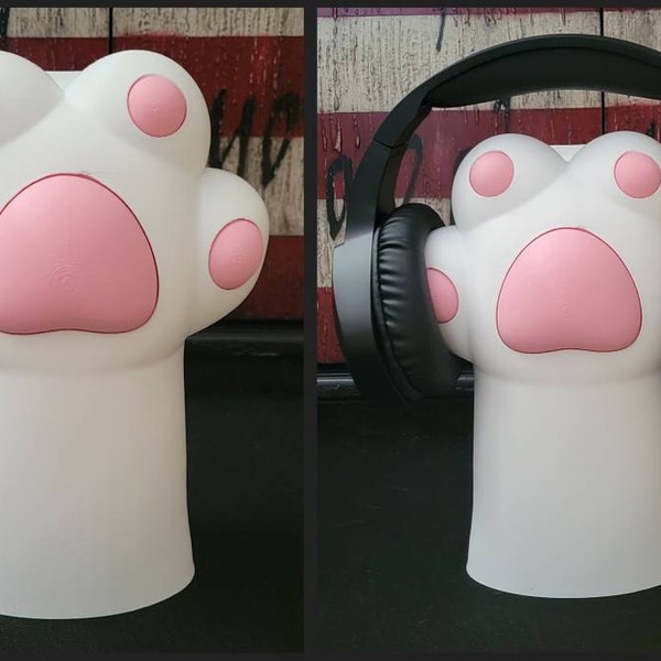 Cute Cat Paw Headphone Stand | Kawaii | Cute Office Decor | Gaming ...