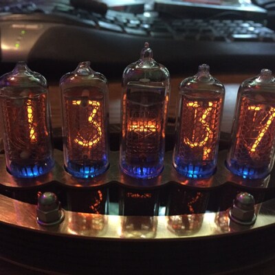 5-tube Nixie Clock V3 DIY Kit, With Perspex and Oak Case - Etsy