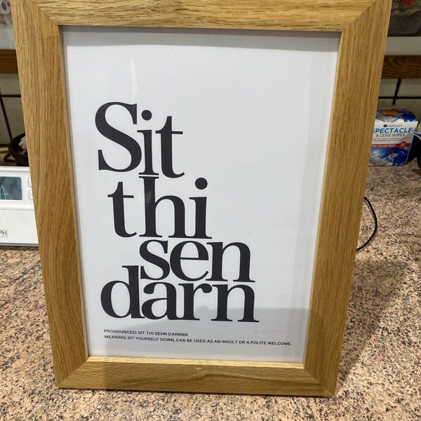Yorkshire Dialect Print, Yorkshire Slang, Mek Thi Sen at Home ...