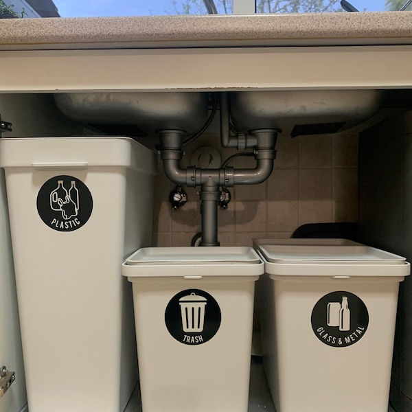 Trash Can Decals / Recycle Decals / Vinyl Decals / Recycle Sticker ...
