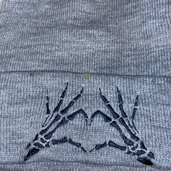 Skeleton Heart Hand Embroidery Design File 4x4 & 5x7 PES DST JEF VP3 ...